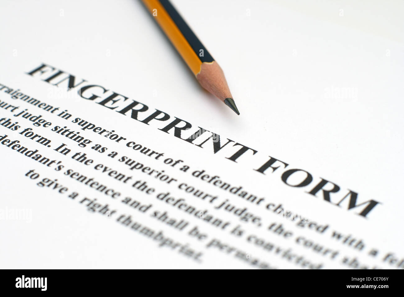 Fingerprint form file hi-res stock photography and images - Alamy