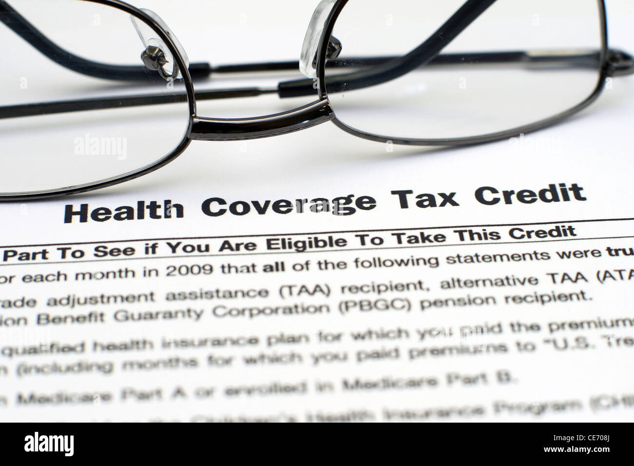 Health coverage tax credit Stock Photo - Alamy