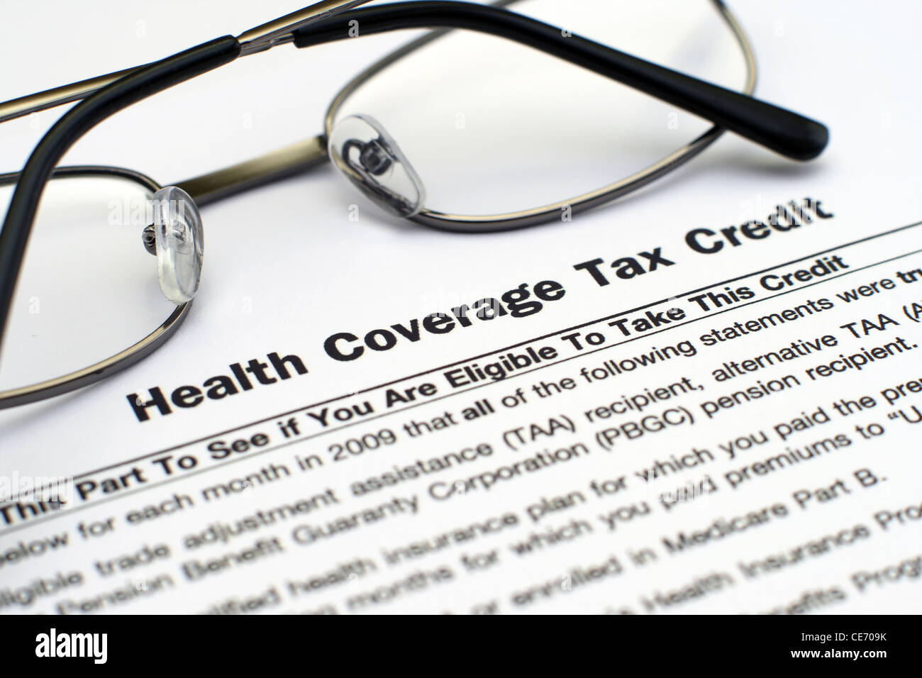 Health coverage tax credit Stock Photo - Alamy