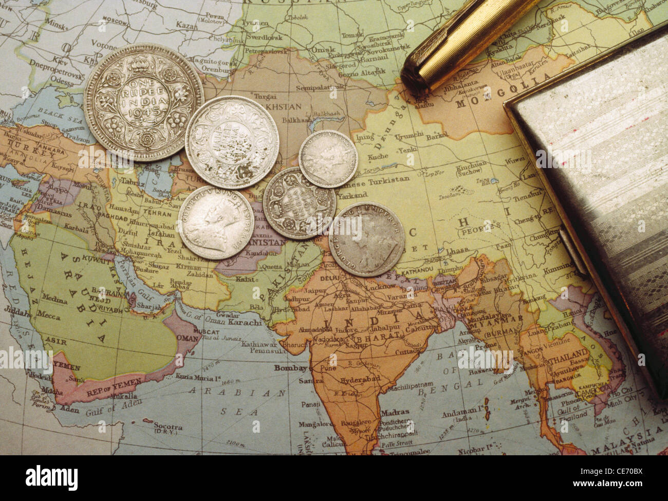 Old map india 1939 hi-res stock photography and images - Alamy