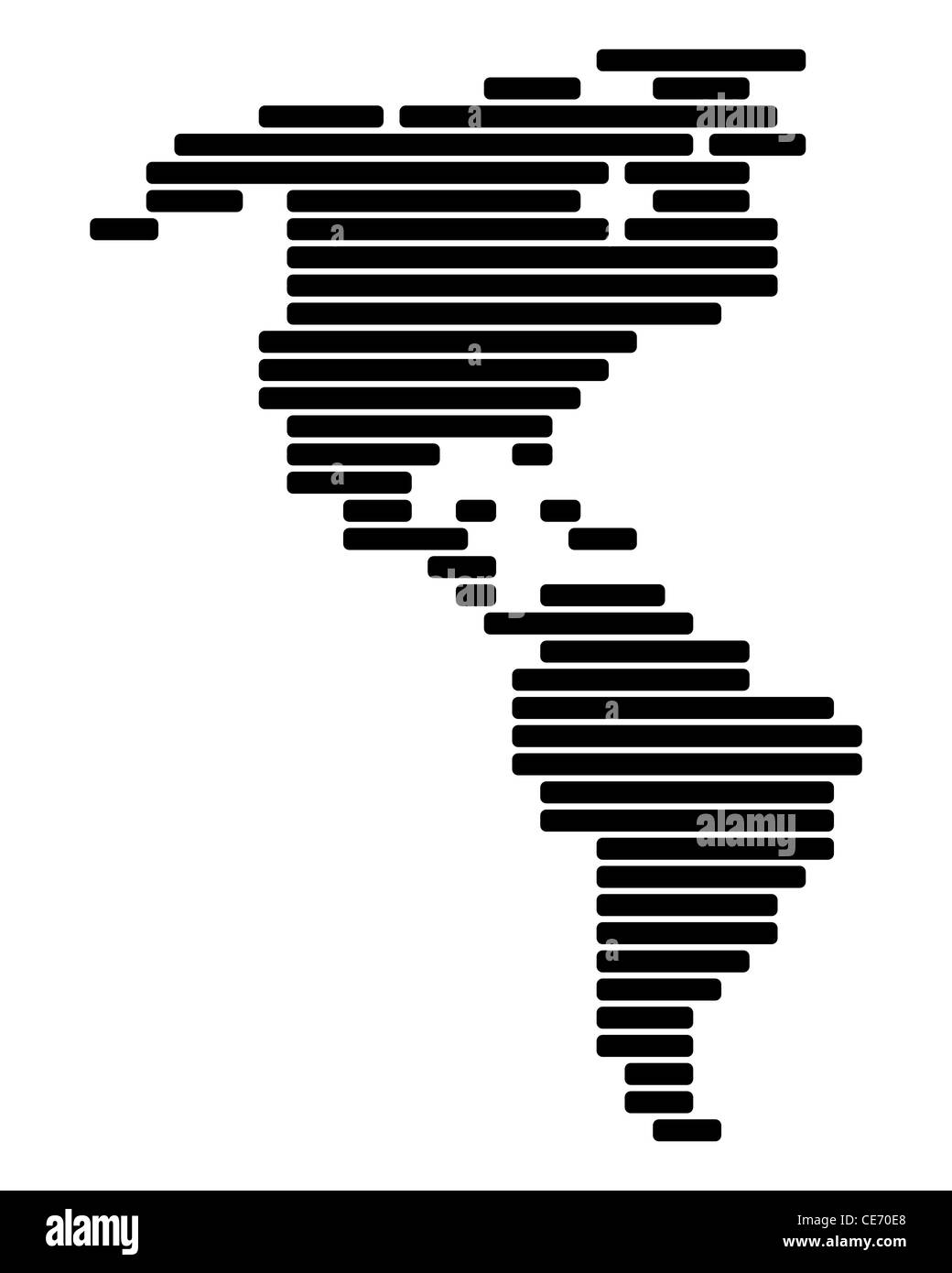 Map central south america Black and White Stock Photos & Images - Alamy