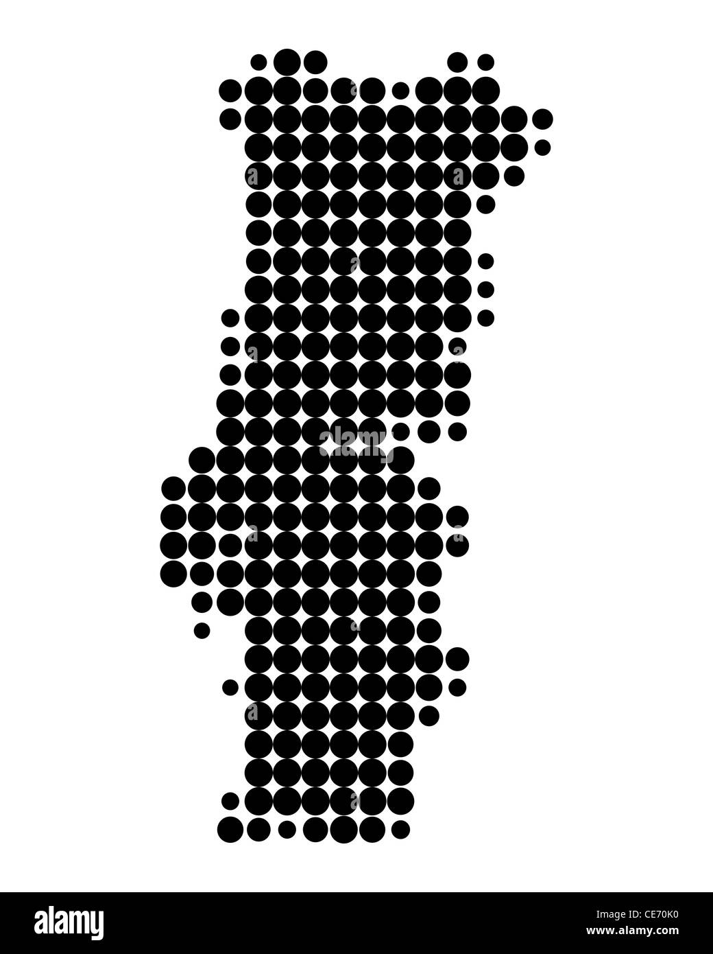 Map of portugal Black and White Stock Photos & Images - Alamy