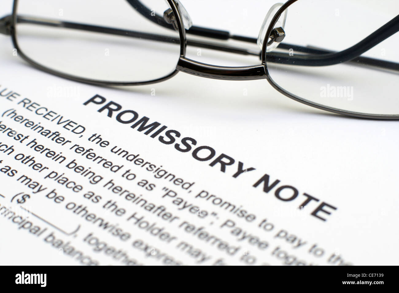 Promissory note usa hi-res stock photography and images - Alamy