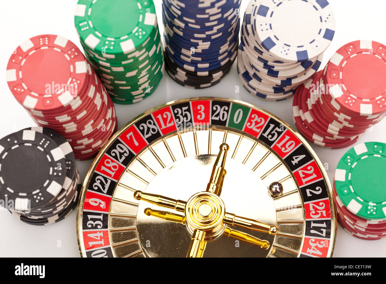 Beautiful gold roulette on a white background Stock Photo - Alamy