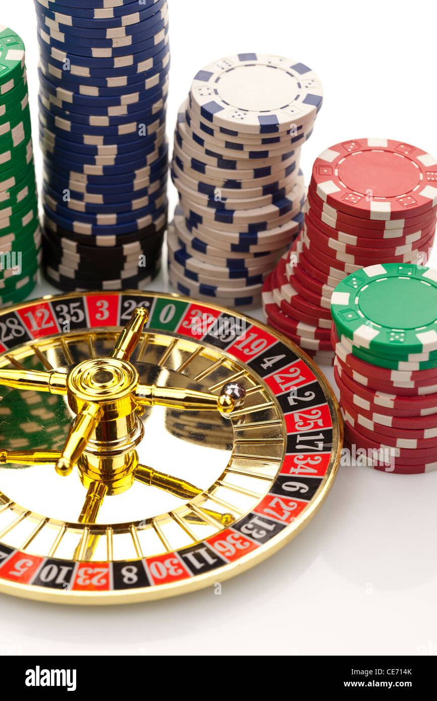 Beautiful gold roulette on a white background Stock Photo - Alamy