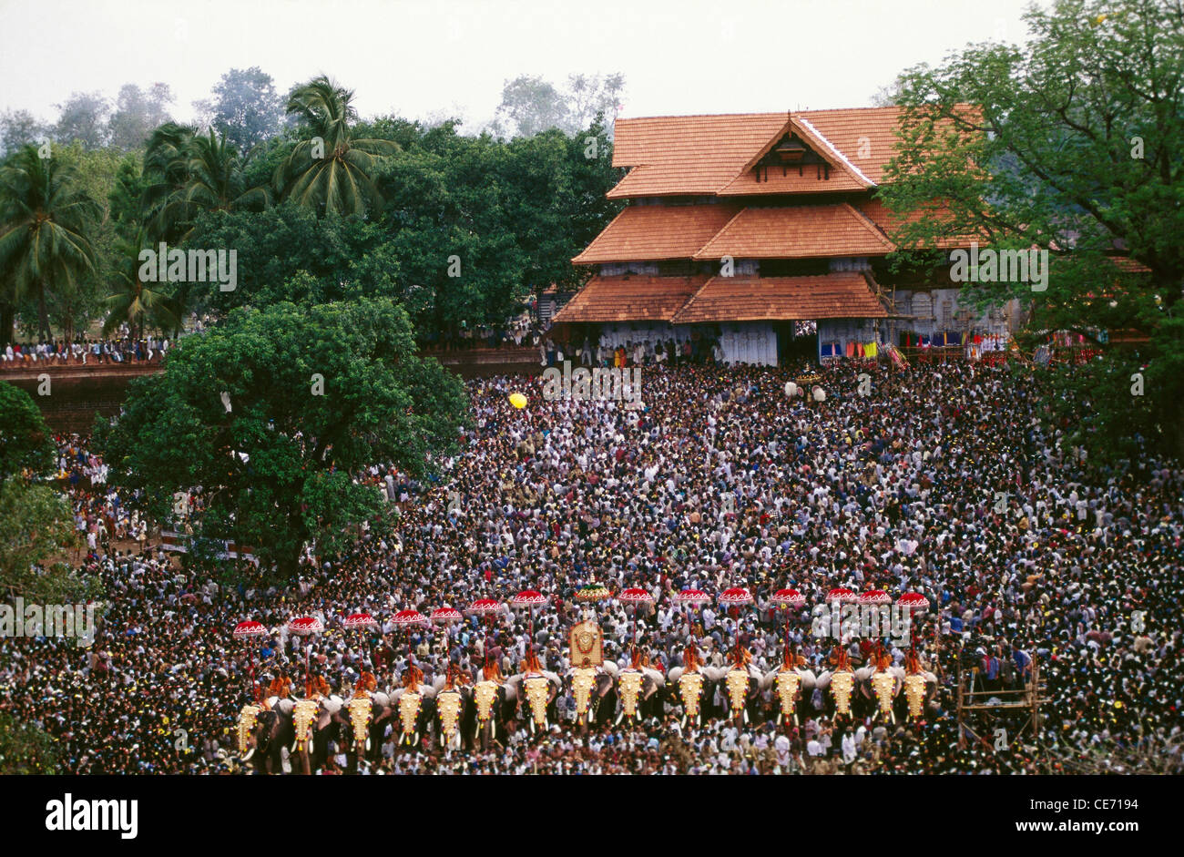 thiruvambadi Trichur pooram puram Elephants temple Festival ; Kerala ...