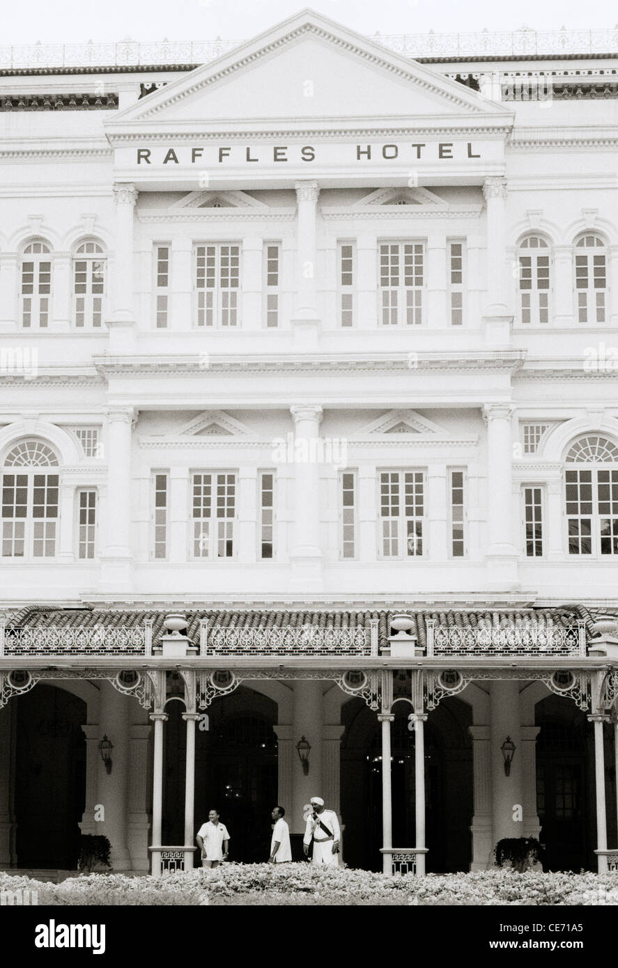 The exclusive luxury Raffles Hotel in Singapore in Far East Southeast ...