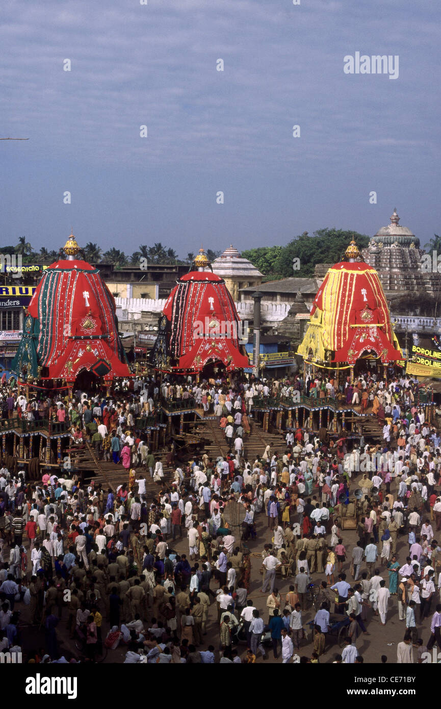 Rath yatra Rathyatra car festival ; puri ; orissa ; india Stock Photo ...