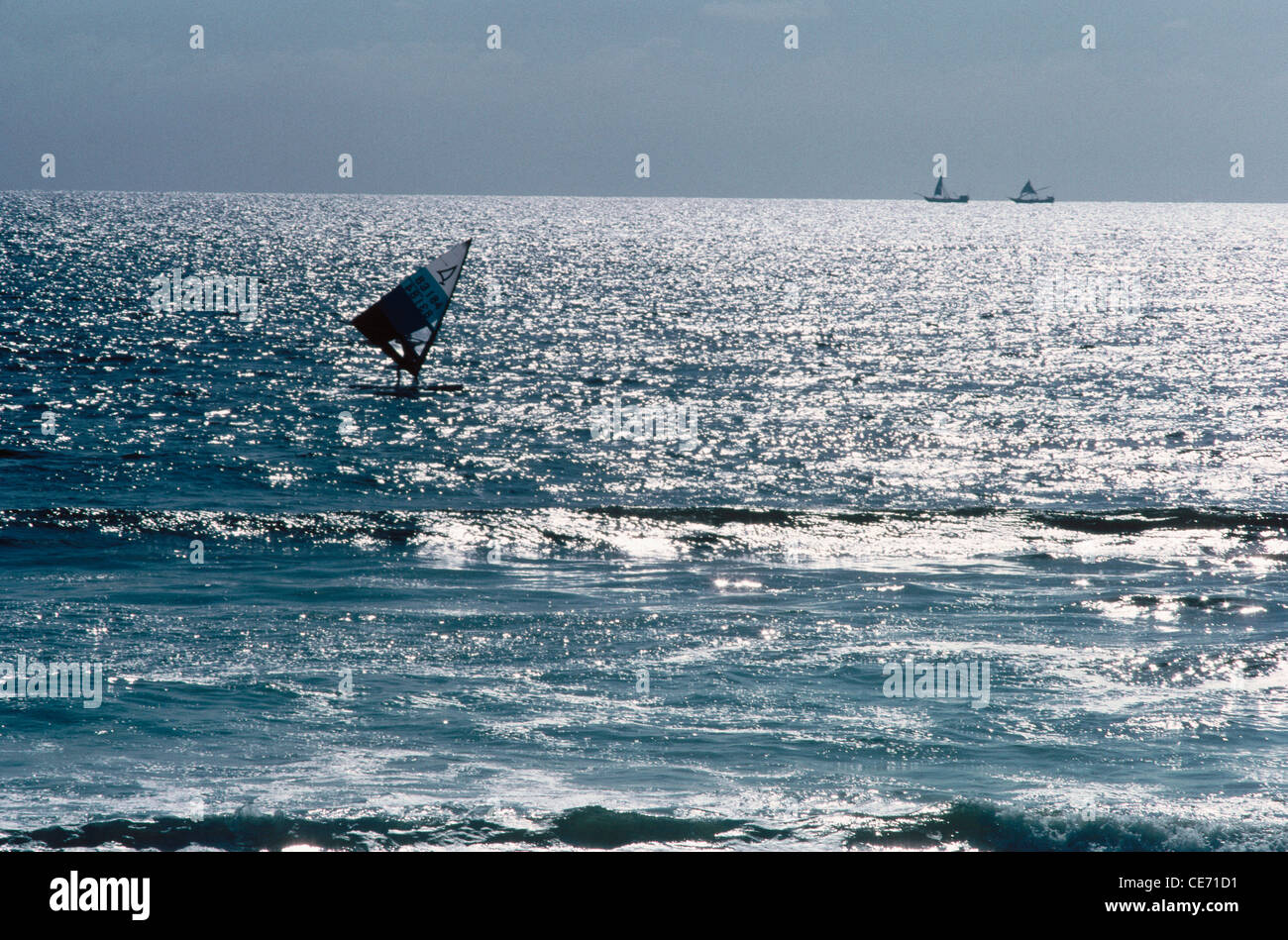 windsurfing in goa india Stock Photo - Alamy