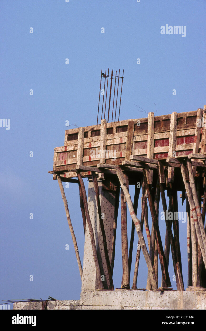 NMK 84171 : Centering work of slab ; building under construction ; pune ...