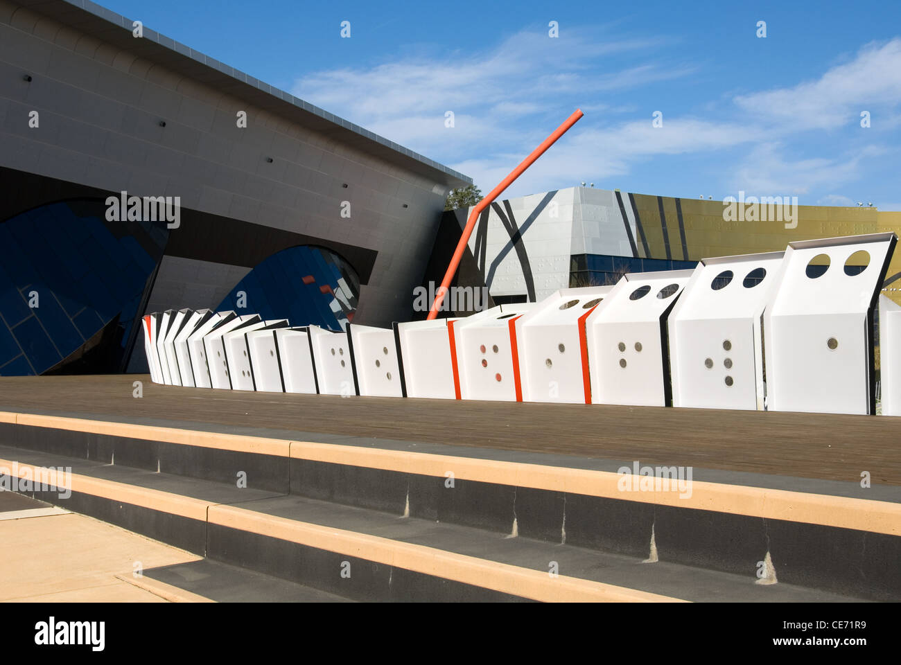 An architectural feature of the National Museum of Australia, Canberra ...