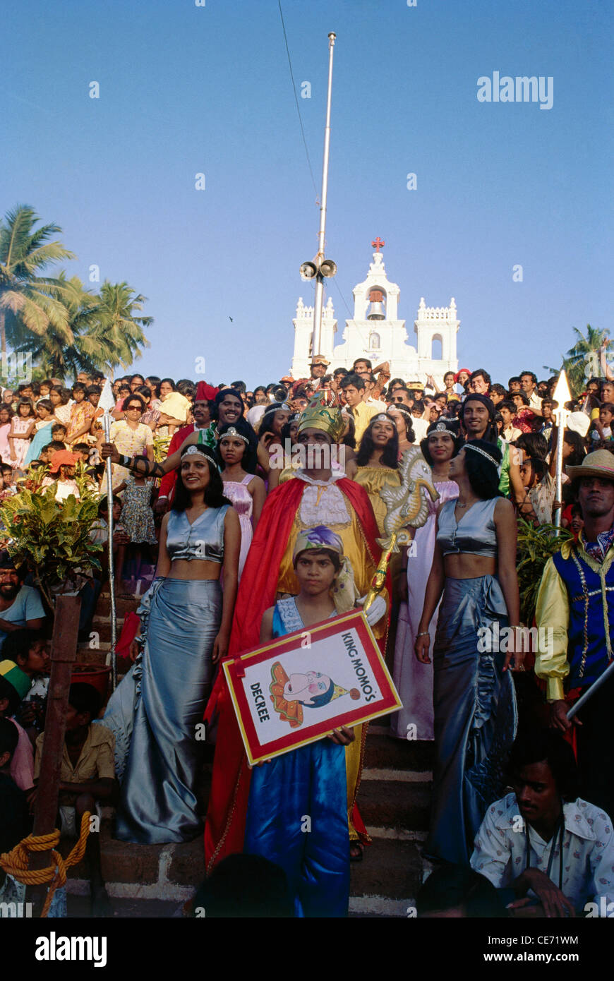 Procession in Goan Carnival festival of King Momos decree ; goa ; india ...