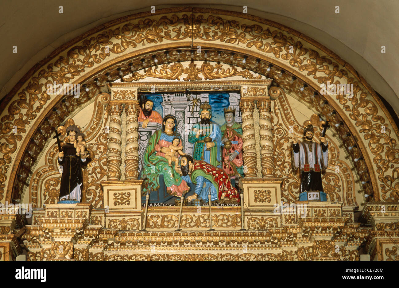 HMA 82534 : Reis Magos church interior ; verem ; goa ; india Stock ...