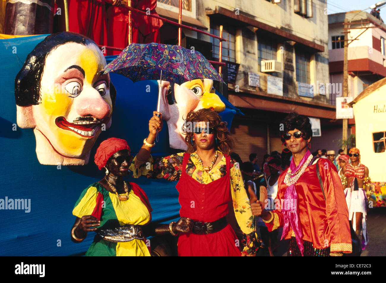 tourists at Goan Carnival festival ; mapusa ; goa ; india Stock Photo ...