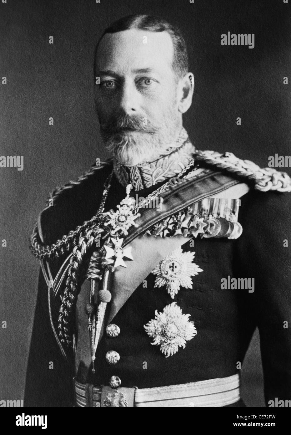 Vintage portrait photo of king george v Black and White Stock Photos ...