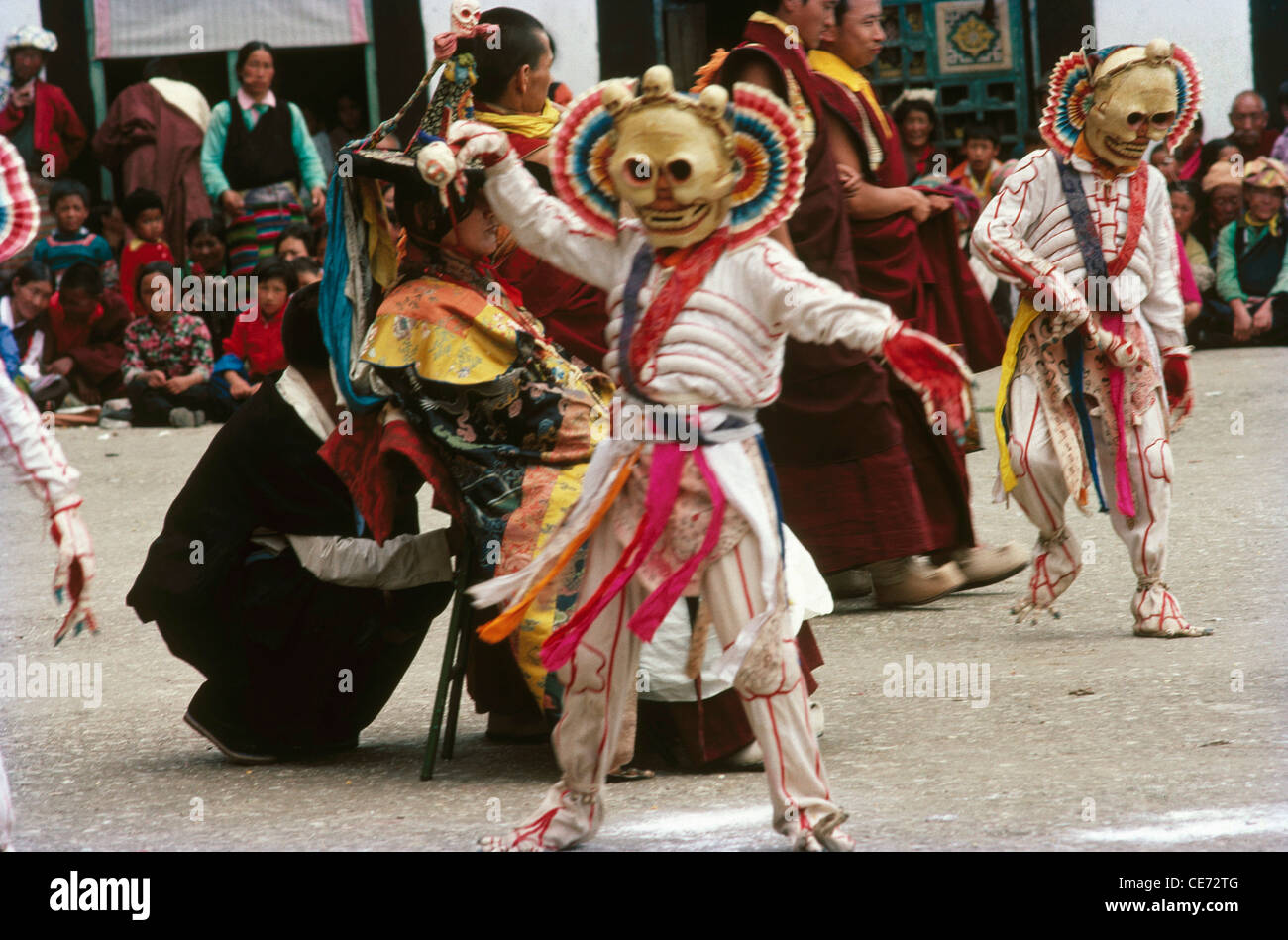 ASM 82653 : ritual dance ; mask dancer ; rumtek monastery ; Sikkim ...