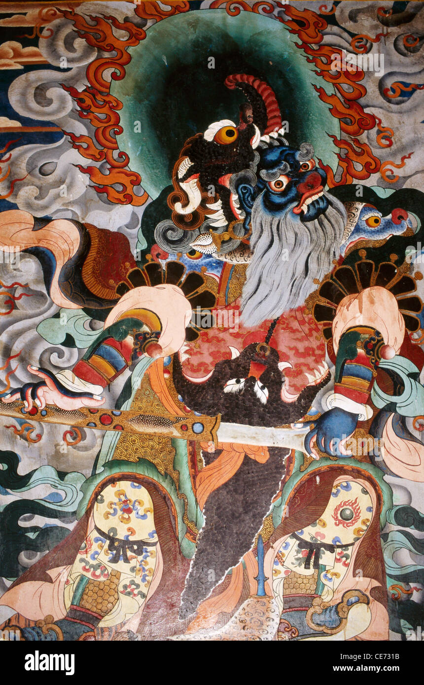 IKA 82631 : Buddhist monastery ; wall mural painting ; rumtek monastry ...