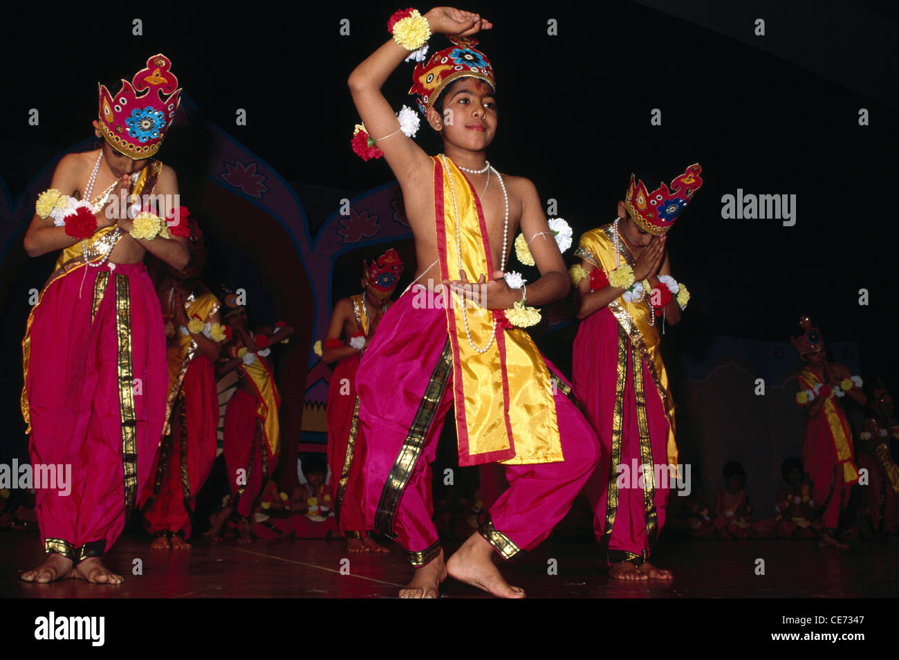 Children dancing Indian folk dance ; India Stock Photo - Alamy