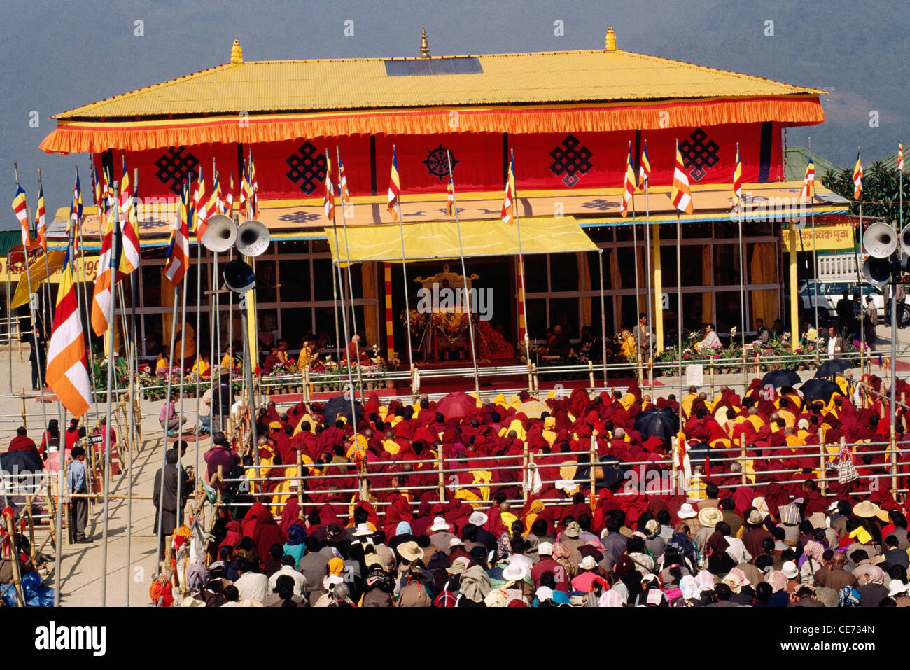 NGS 82657 : buddhist monks crowd kala chakra festival ; Sikkim ; india ...