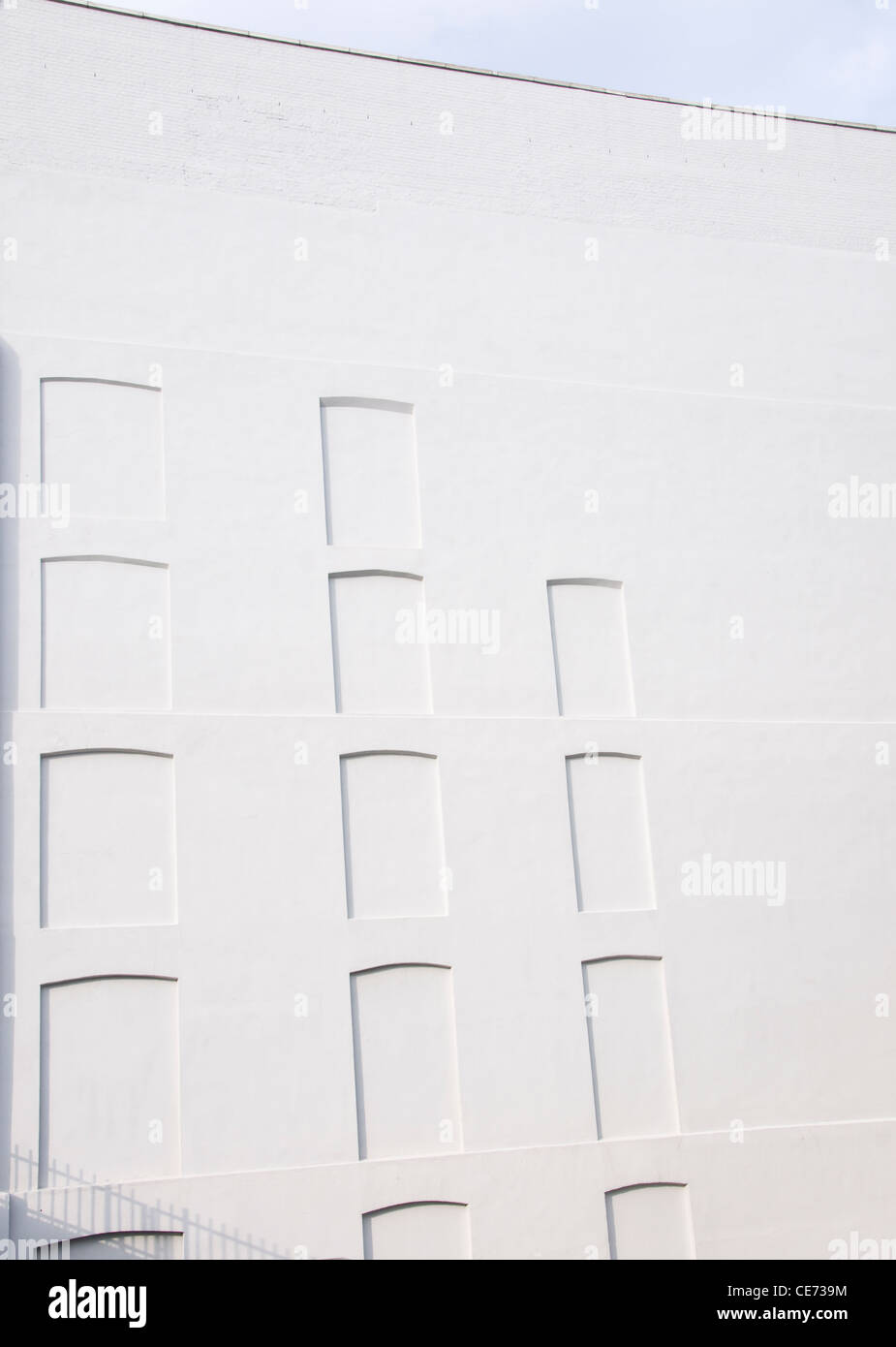 windowless building old street London, white brick Stock Photo - Alamy