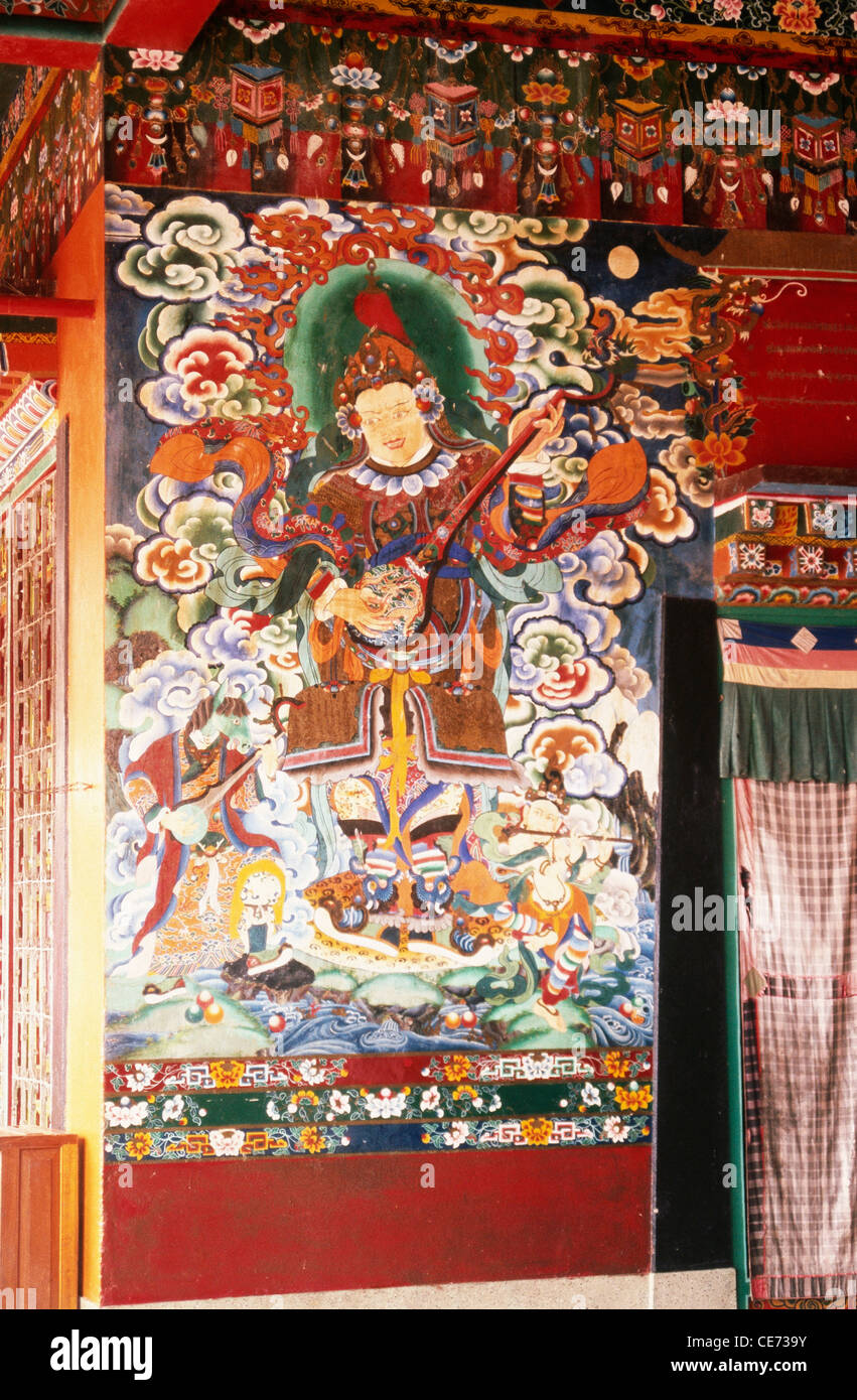 SMA 82626 : rumtek monastery wall painting ; gangtok ; Sikkim ; india ...