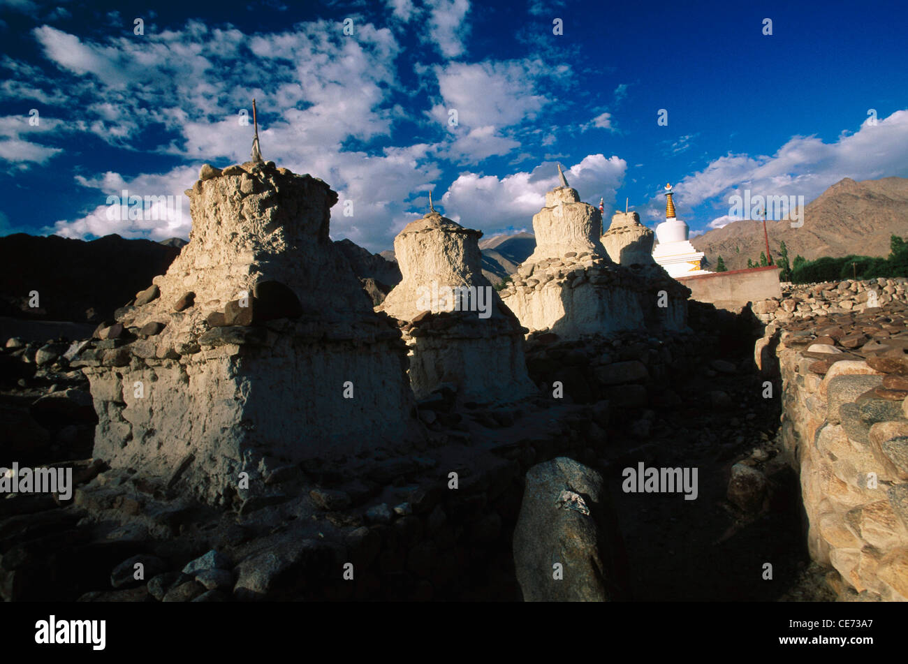 SOM 82681 : sabu buddhist stupas ; ladakh ; Jammu and Kashmir ; india ...