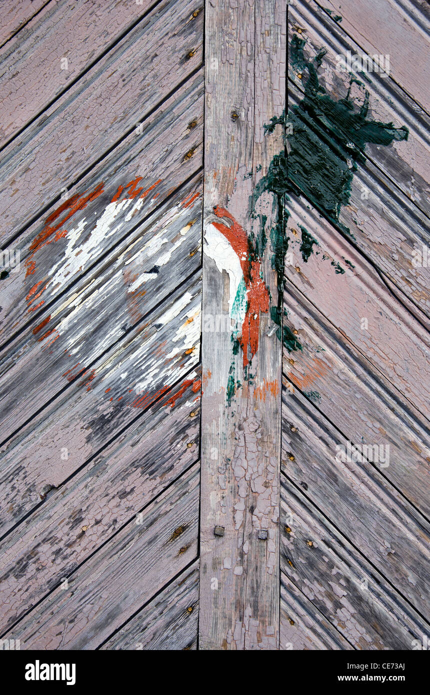 old wooden and grungy garage door background Stock Photo - Alamy