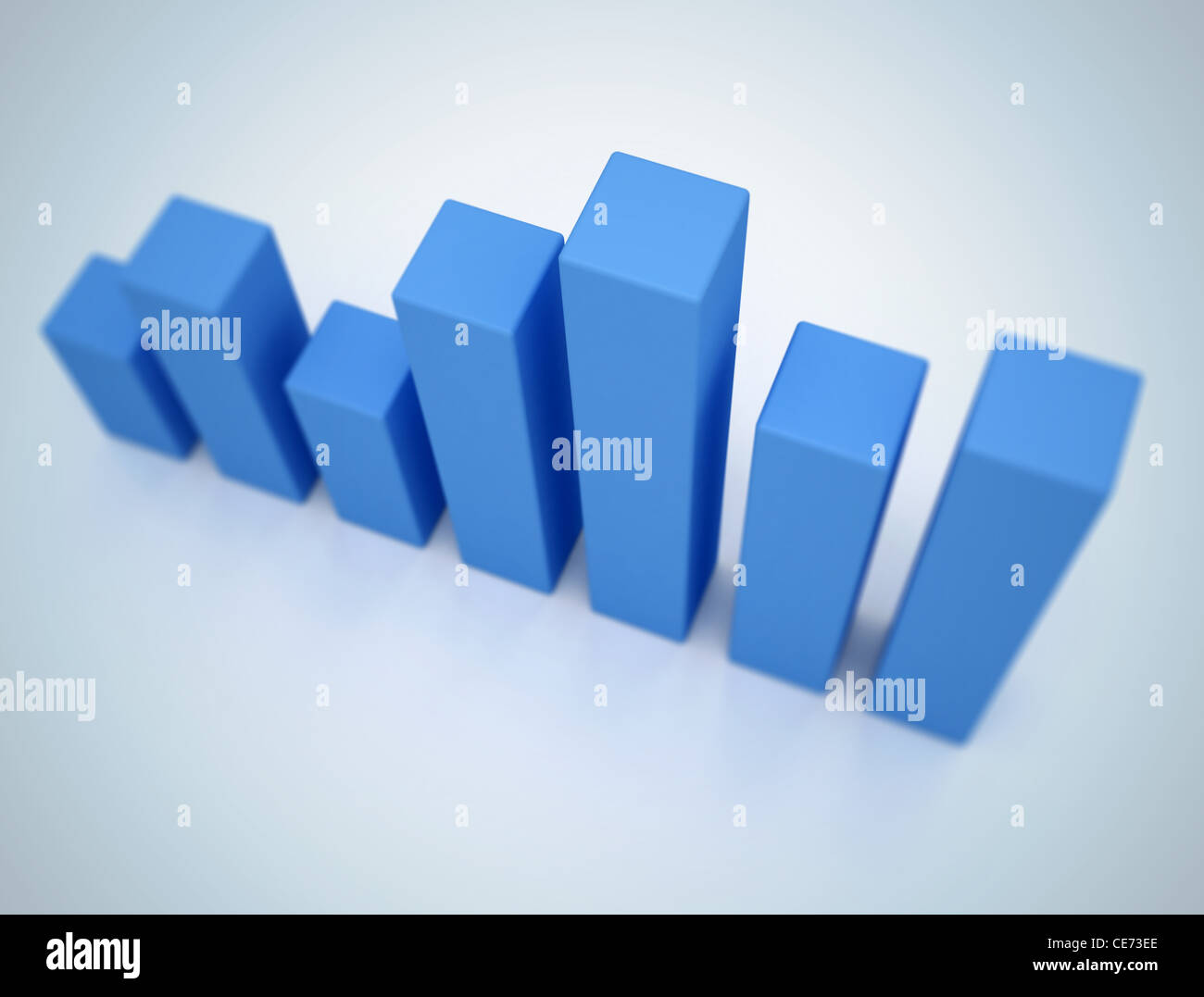 Blue business graph top view Stock Photo - Alamy