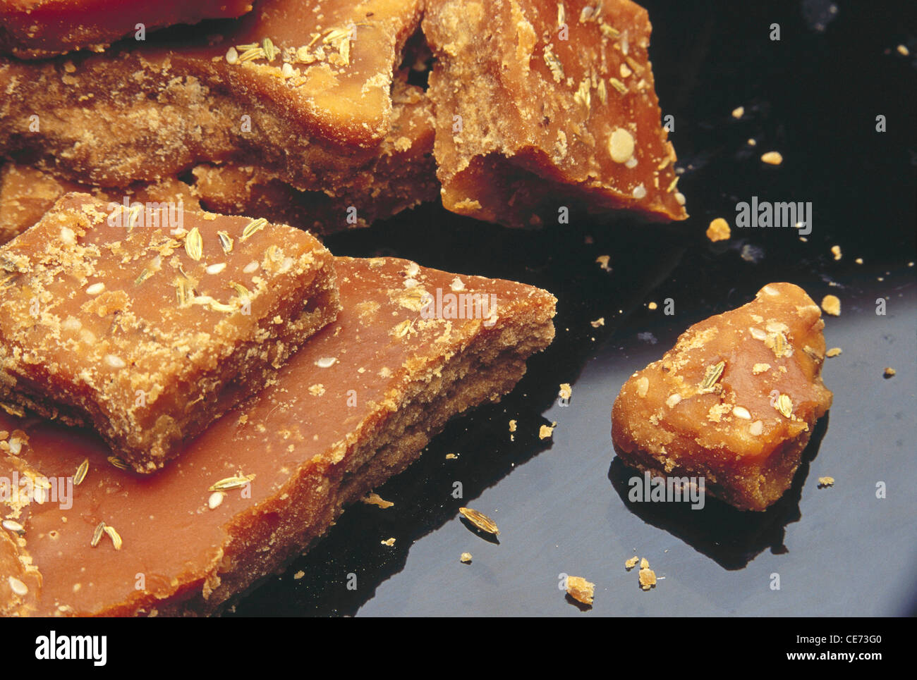 RHS 81948 : indian sweet Jaggery with aniseed ; punjab ; india Stock ...