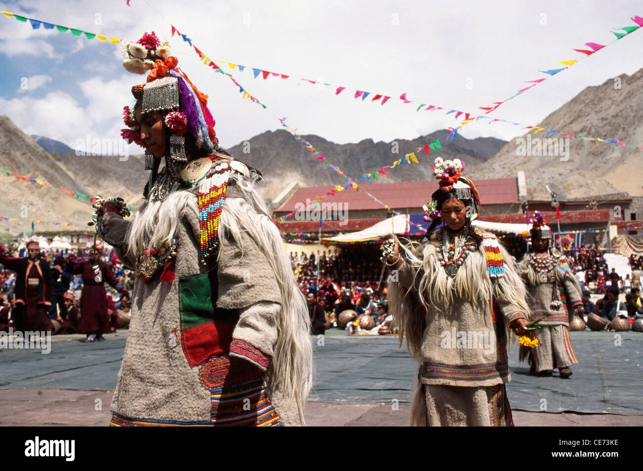 women dancing ladakh festival ; ladakh ; Jammu and Kashmir ; india ...