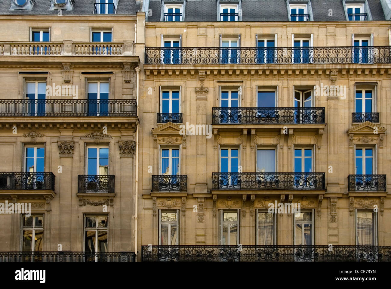 The facade of an apartment building, Paris, France Stock Photo - Alamy