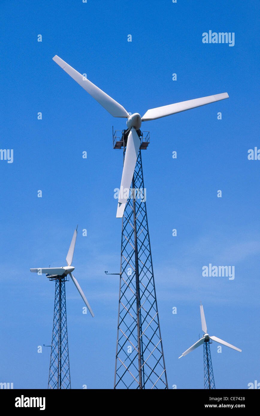 Windmill ; wind energy power generation ; india ; asia Stock Photo - Alamy