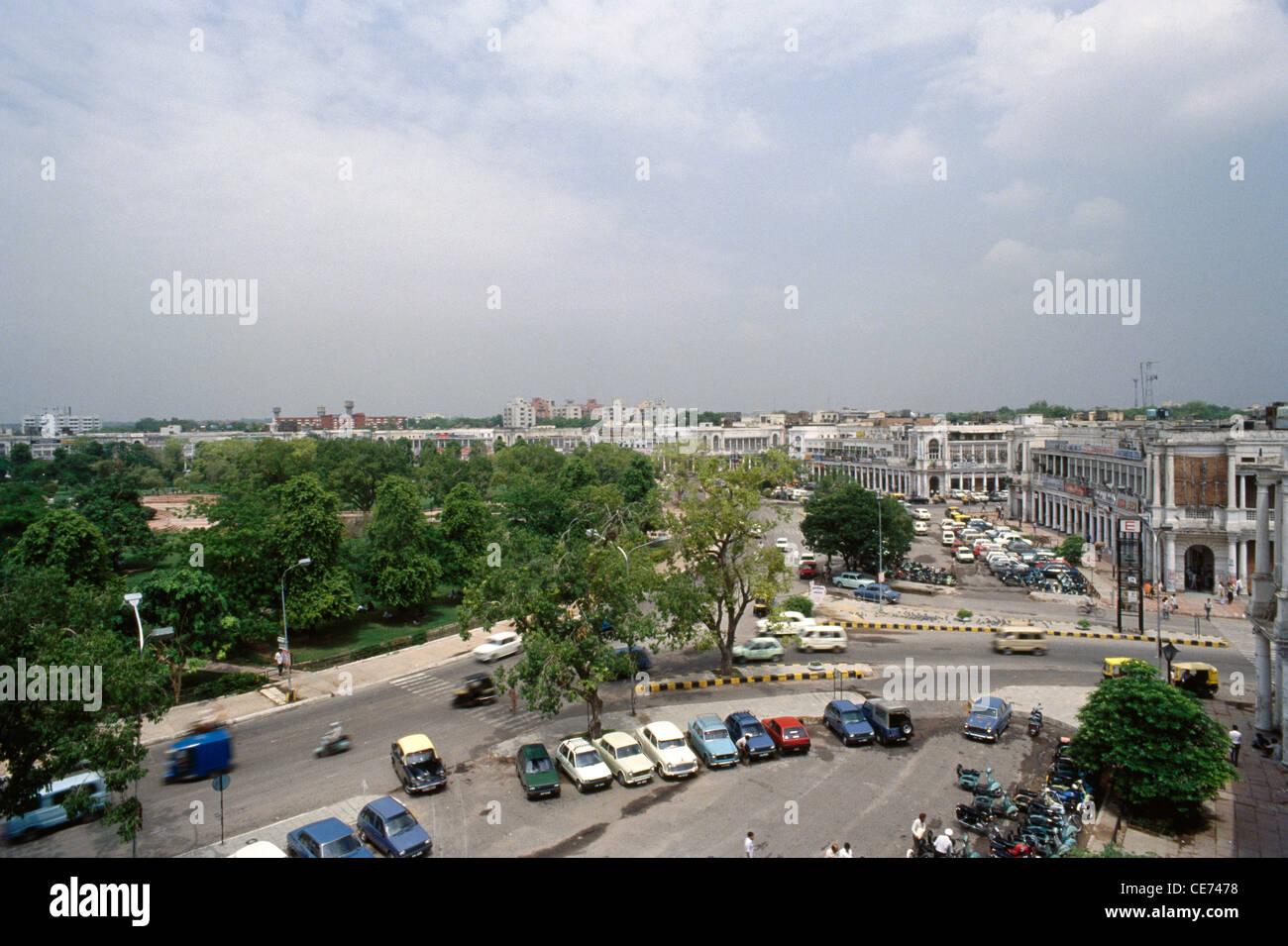 SNS 82089 : aerial of connaught place delhi india Stock Photo - Alamy