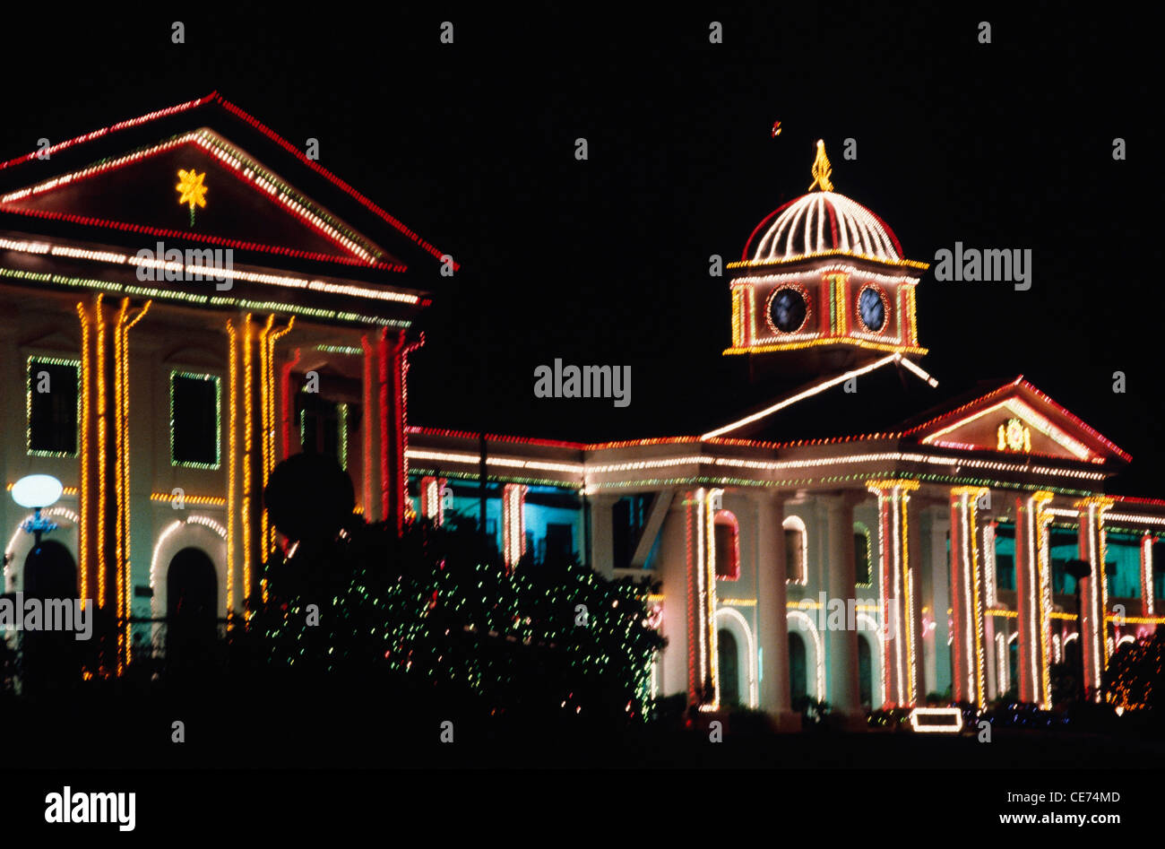 Onam festival ; secretariat building lighting ; thiruvananthpuram ...
