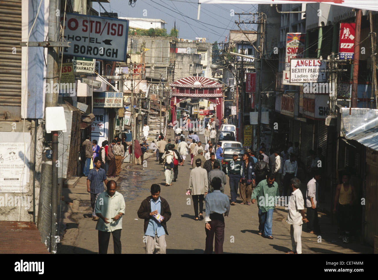NGS 84526 : indian city street scene Shillong meghalaya india Stock ...