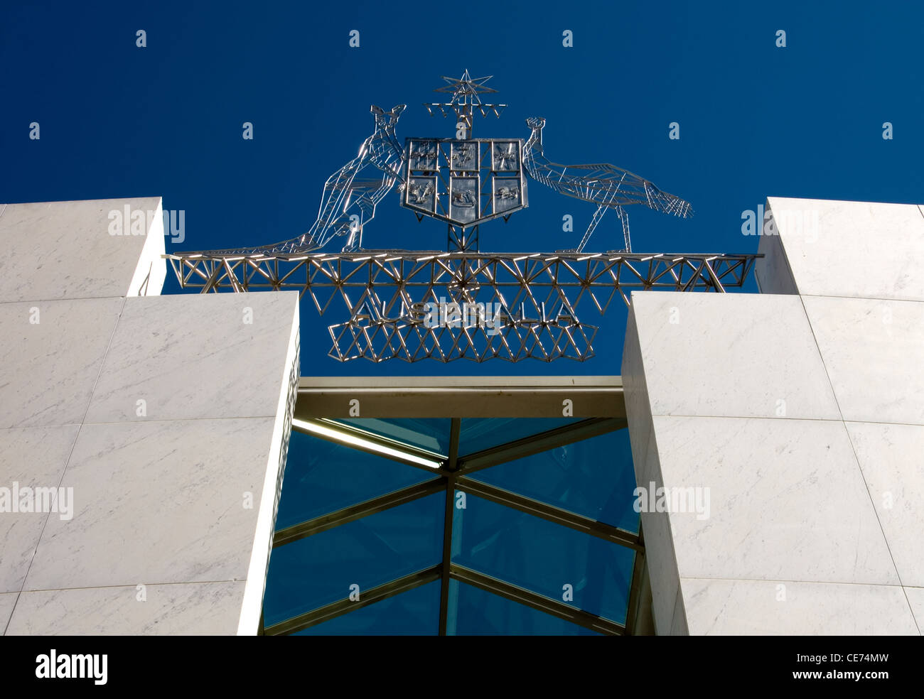 The Australian Coat of Arms, atop Parliament House, Canberra ...