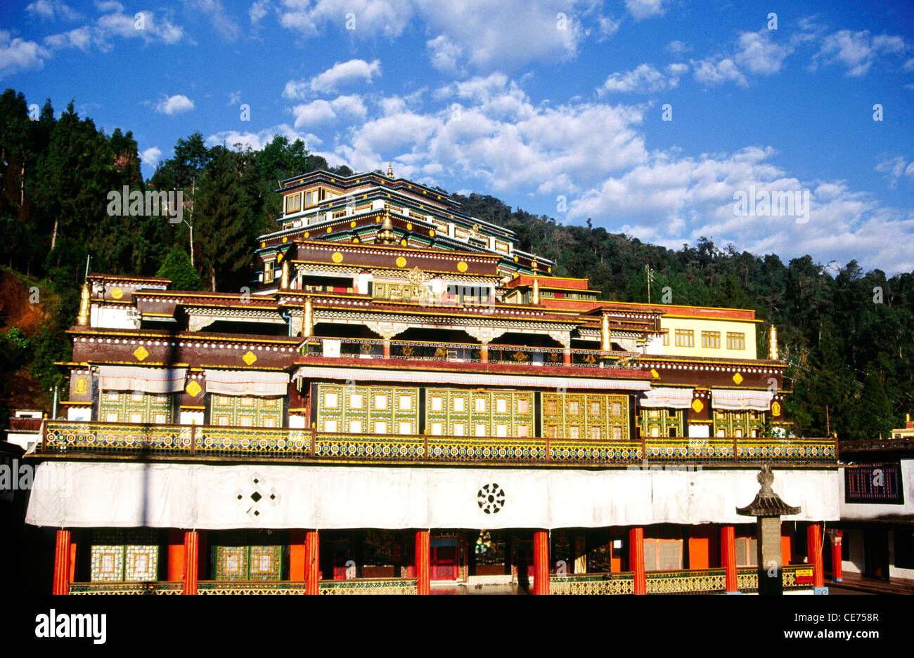 Buddhist Rumtek Monastery Sikkim India Stock Photo - Alamy