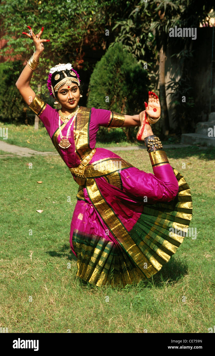Bharatnatyam ; Indian classical dance ; karnataka ; india ; asia Stock ...