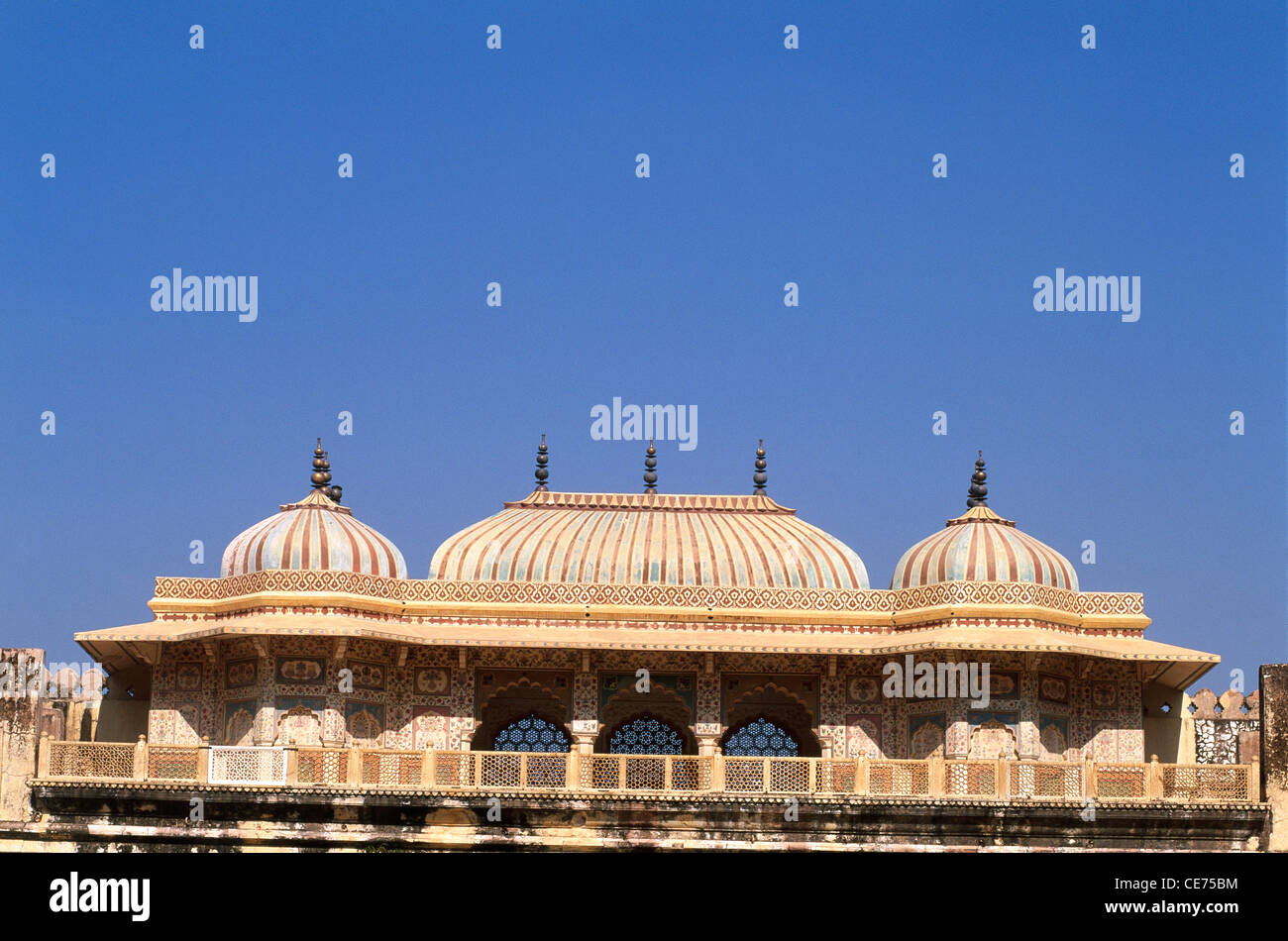 palace domes of ganesh pol sohag amber fort jaipur rajasthan india asia ...