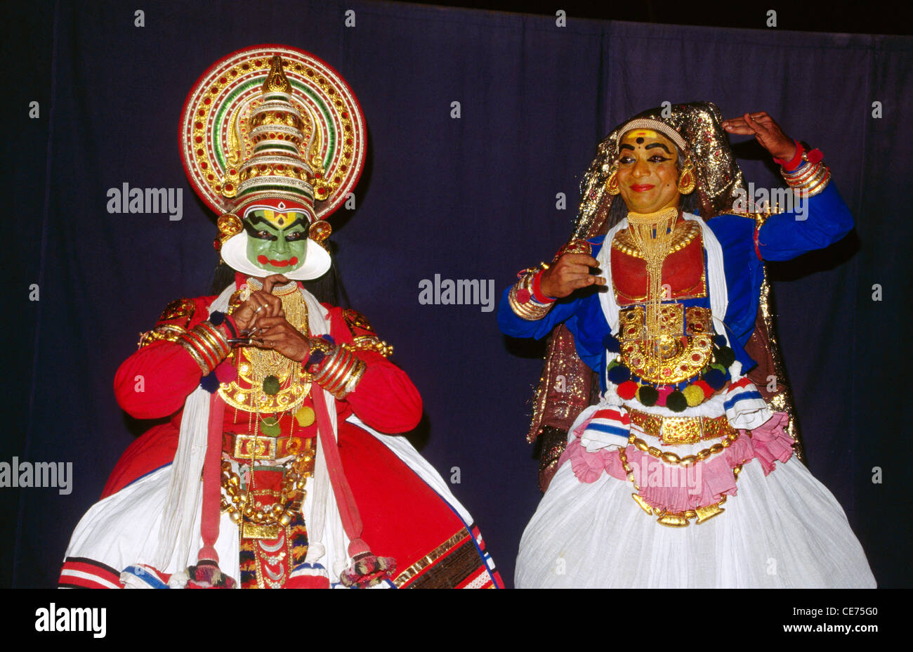 Indian classical Kathakali dance, Cochin, Kochi, Kerala, India, Asia ...
