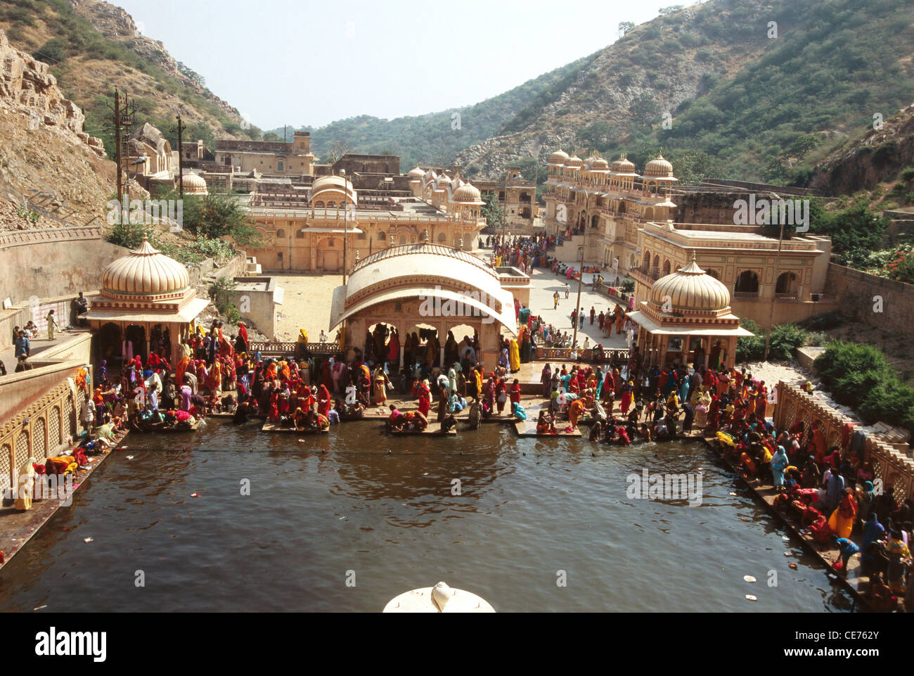 Village Women Bathing In Pond