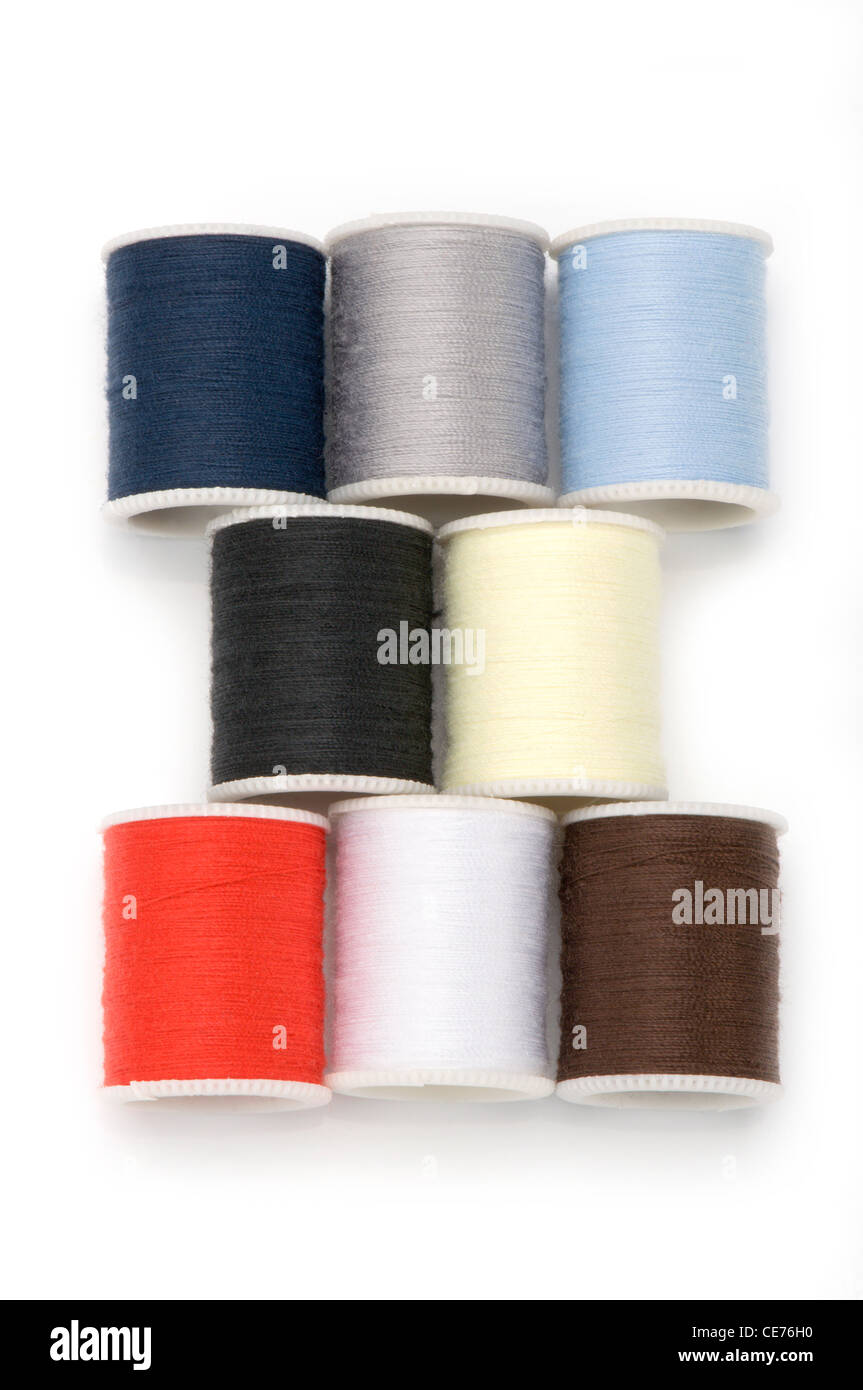 Different colors of spooled thread Stock Photo - Alamy