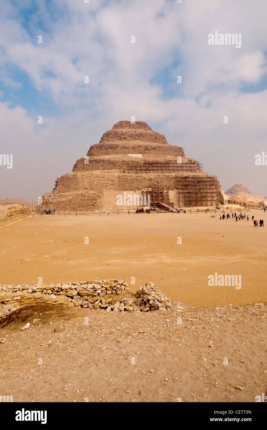 The unfinished Pyramid Egypt Middle East Stock Photo - Alamy