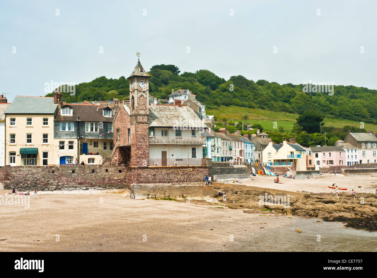 The village of Kingsand, linked with Cawsand. Traditional colourful ...