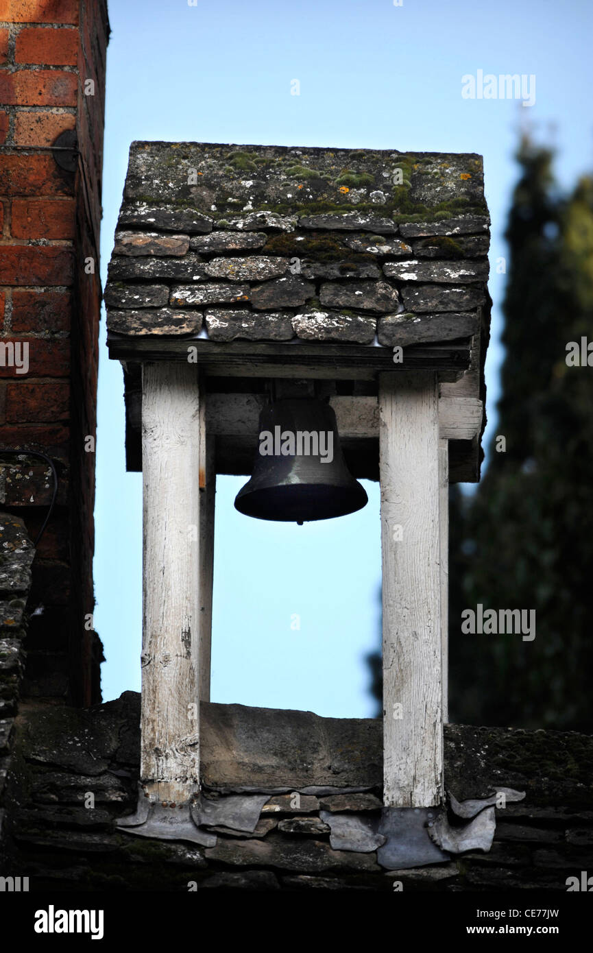 A bell tower above the old fire station in Lechlade-on-Thames ...
