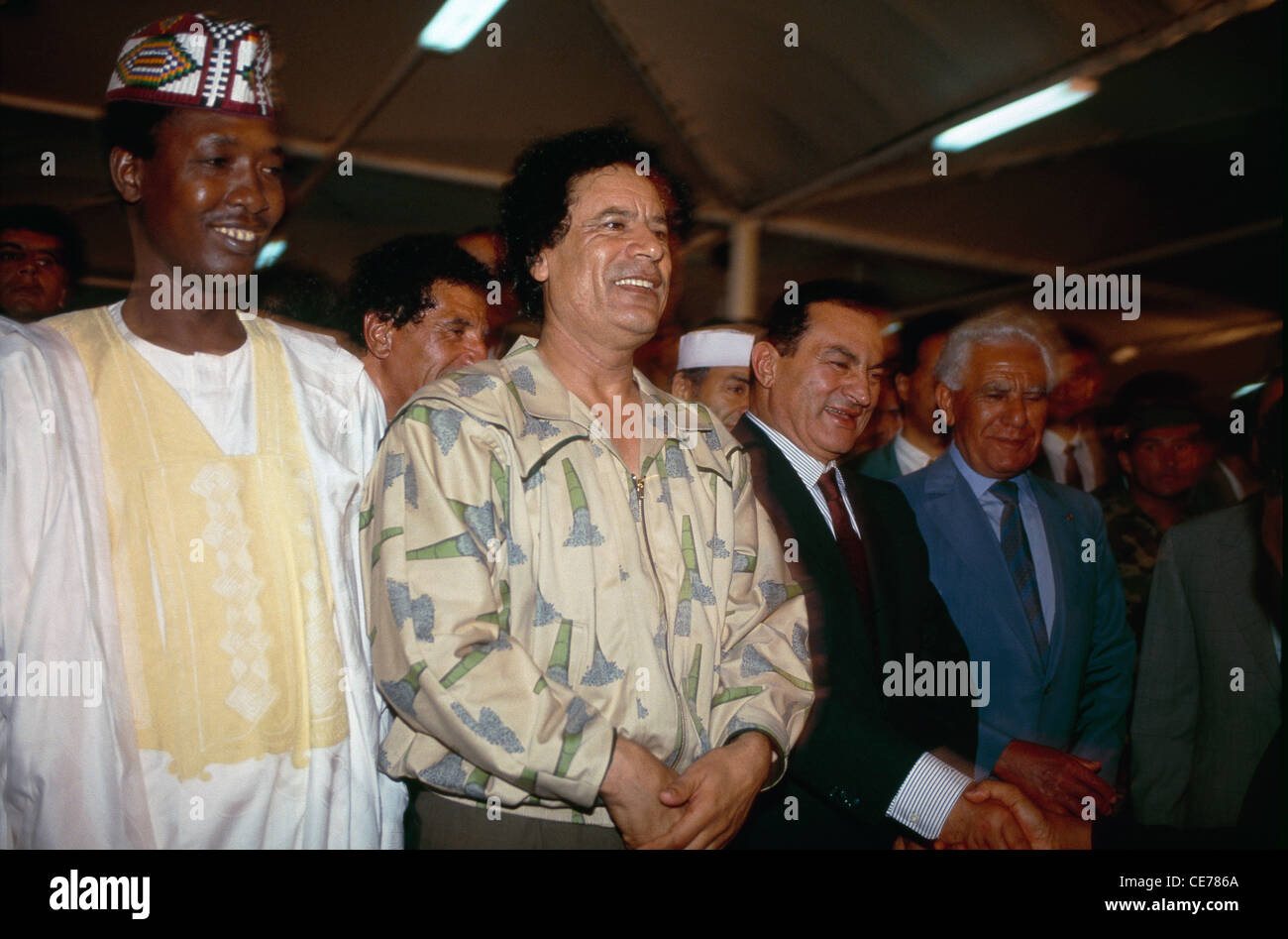 Libyan Col Muammar Gaddhafi speaks in Benghazi marking the opening of ...