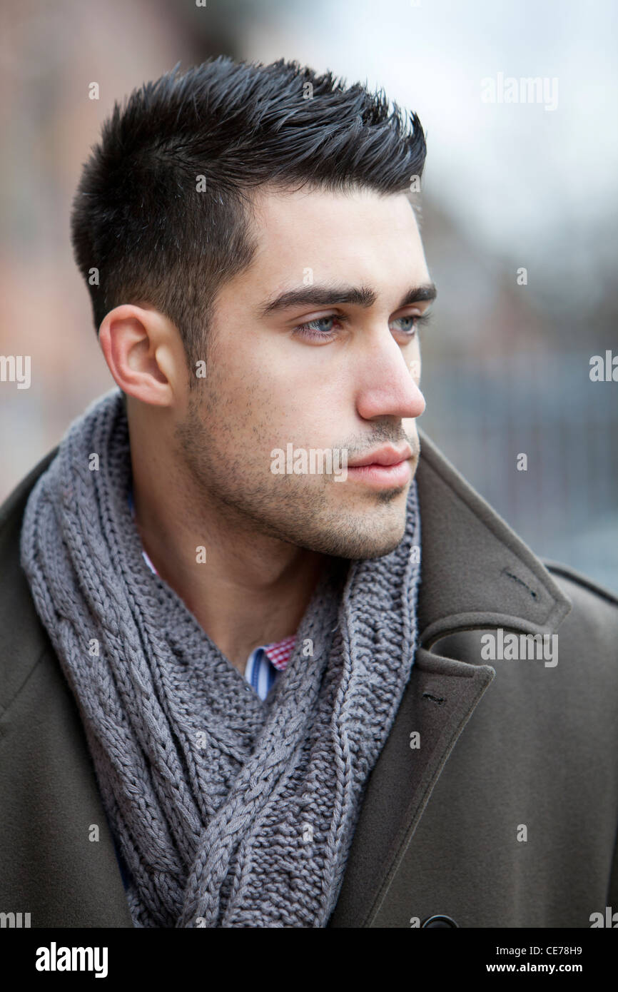 Tall dark handsome male model hi-res stock photography and images - Alamy
