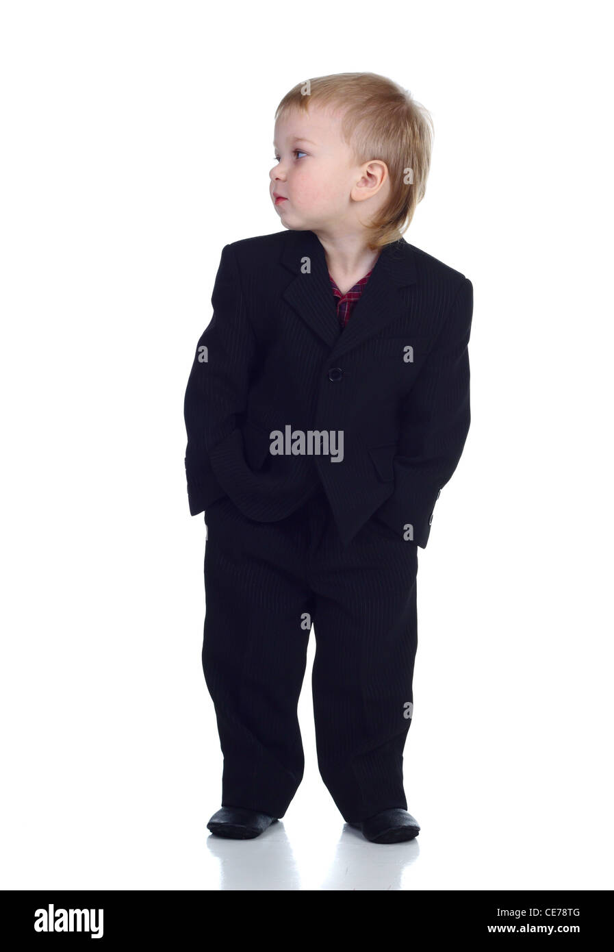 Little businessman weared in the suit Stock Photo - Alamy