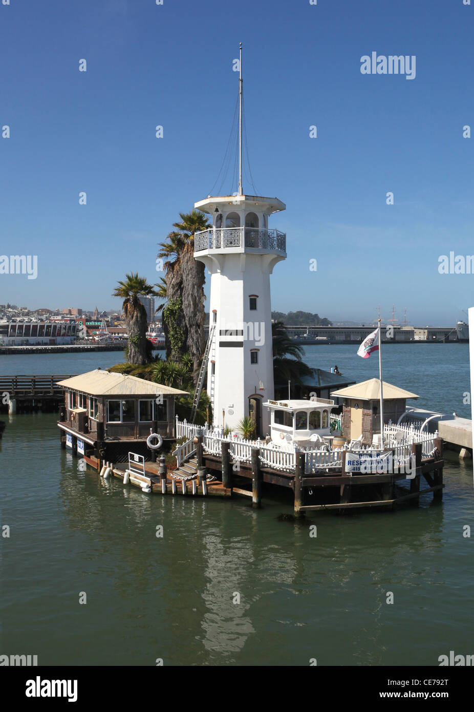 Forbes Island restaurant in Fisherman's Wharf San Francisco Stock Photo ...