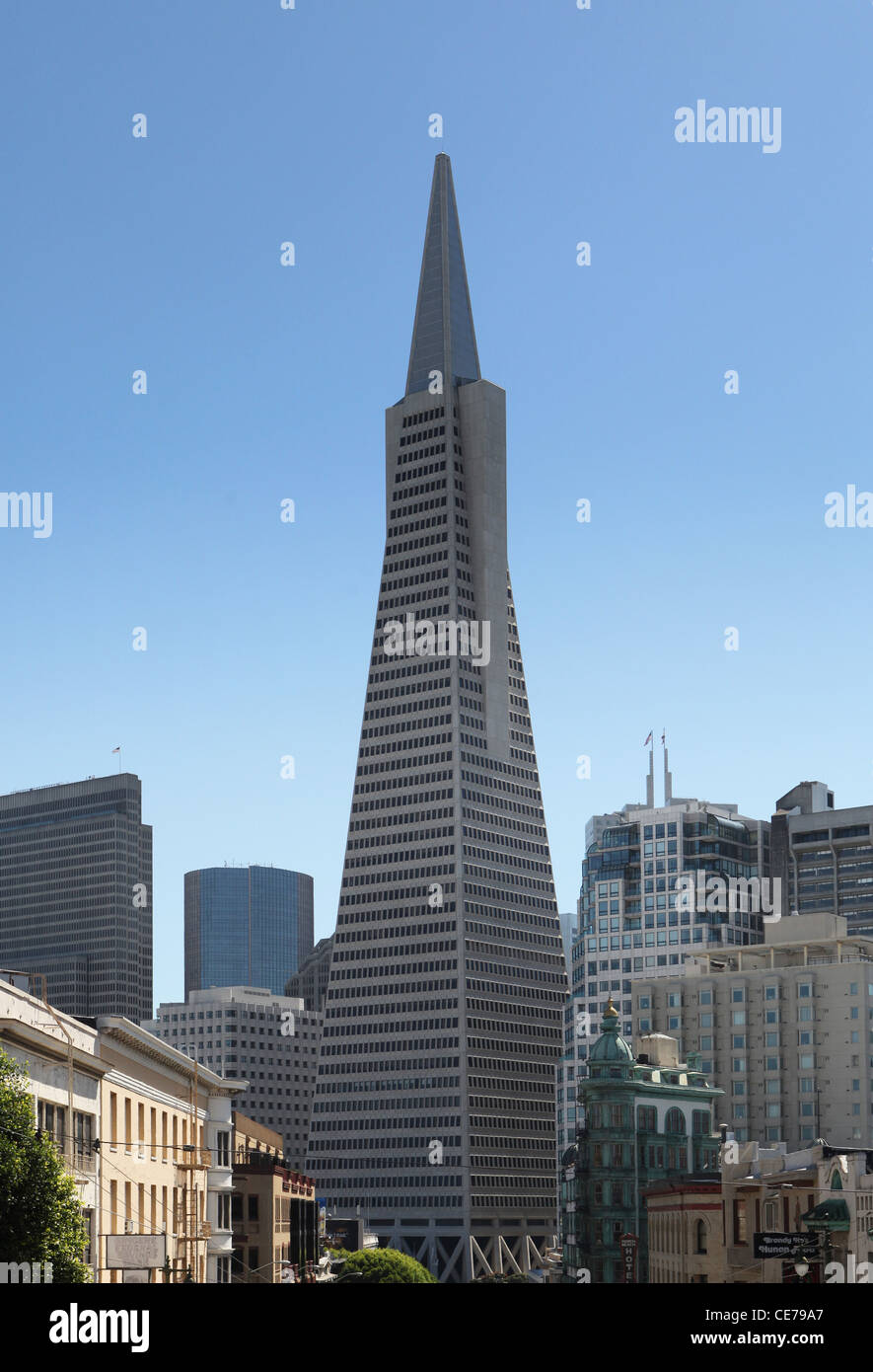 The Transamerica Pyramid, the tallest skyscraper in the San Francisco ...